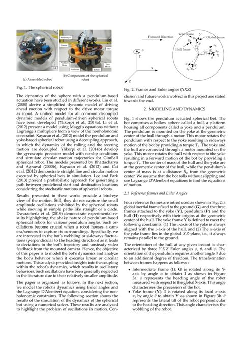Pendulum Actuated Spherical Robot Dynamic Modeling Analysis For Wobble