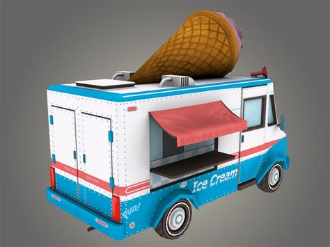 3d Ice Cream Truck Turbosquid 1260199