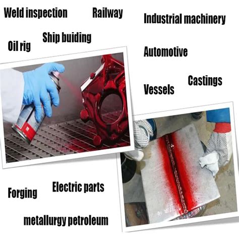 Fukkol Pipeline Weld Inspection Flange Leak Testing NDT BOP Quality Control Red Visible Dye