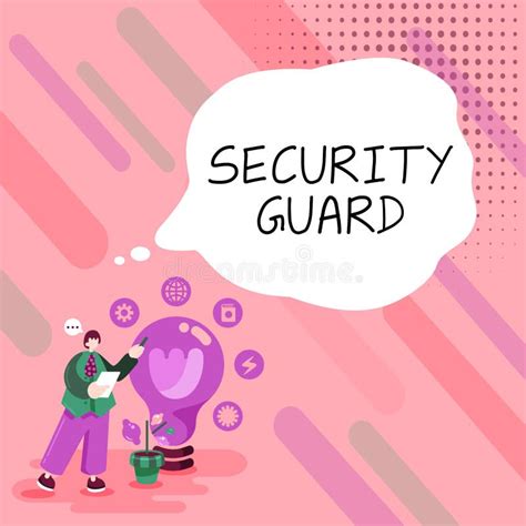 Writing Displaying Text Security Guard Word Written On Tools Used To