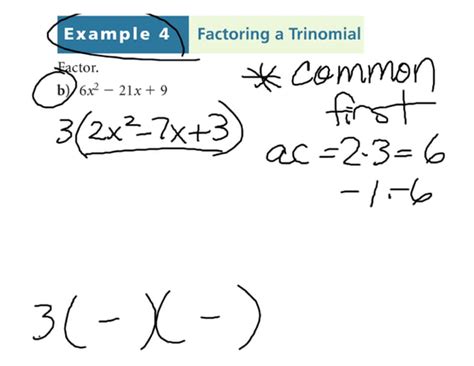 3 6 Factor Complex Trinomial Notes Ppt