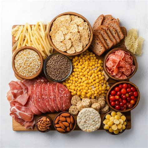 Carbohydrate Rich Foods Displayed In A Banner Layout Premium AI