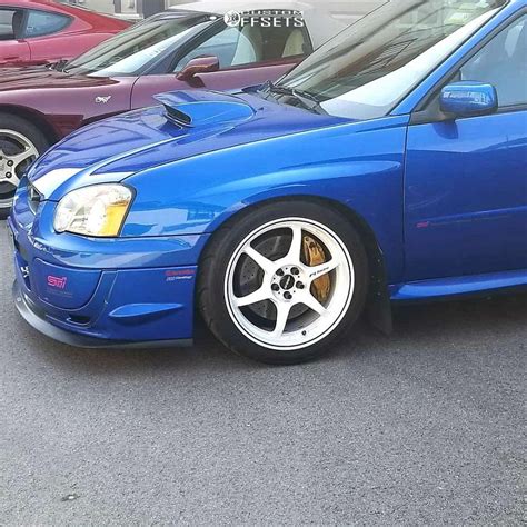 2004 Subaru Wrx Sti With 18x85 40 Buddy Club P1 Sf And 23540r18