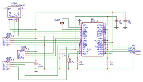 Miniaturized USB Hub Resources EasyEDA