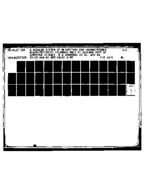 Fillable Online A Modular System Of Algorithms For Unconstrained