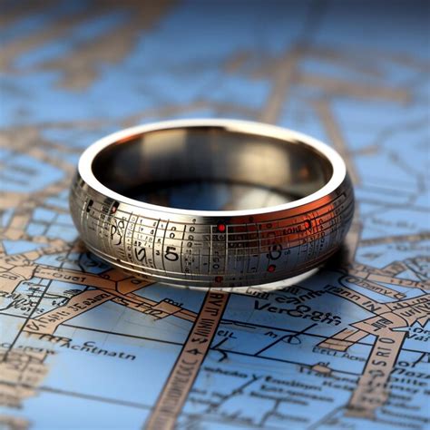 Premium Photo A Ring On A Map