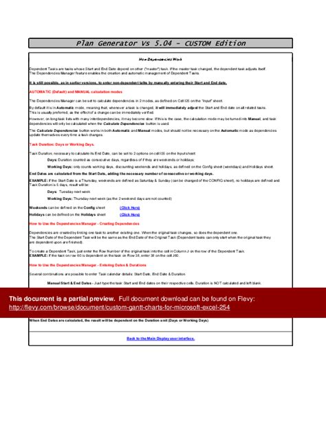 Custom Gantt Charts For Microsoft Excel Template Excel Xls