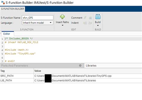 How To Direct S Function Builder To Use Libraries Source And Header