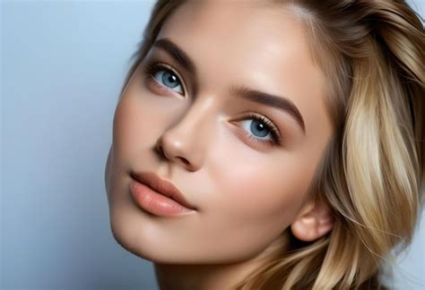 Premium Photo Girl Face Close Up Beauty Young Woman Isolated
