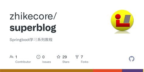GitHub zhikecore superblog Springboot学习系列教程
