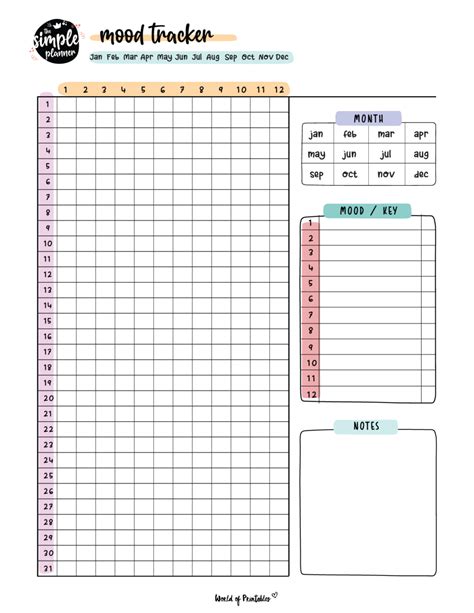 Mood Trackers 16 Free Printable Templates World Of Printables