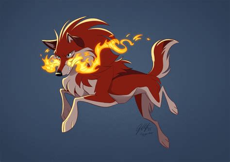 Anime Fire Wolf