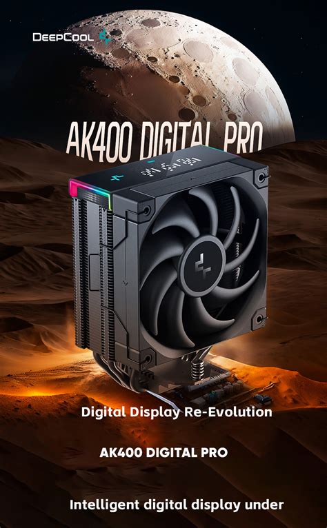 Deepcool Ak400 Digital Pro Digital Standard White Zero Dark Cpu Air Cooler 4 Heat Pipes