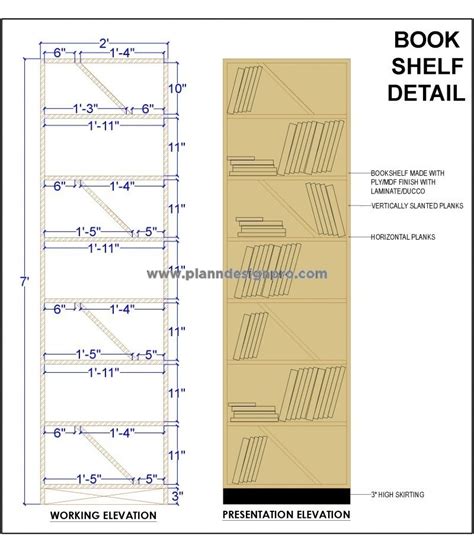 Bookshelf Elevation Autocad Dwg Free Download