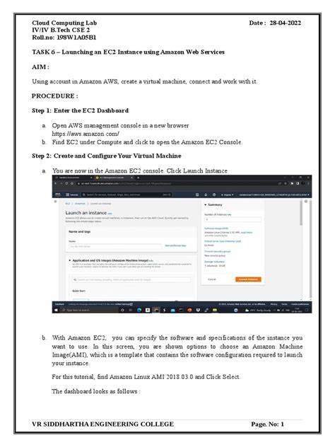 Lab 6 Ec2 Instance Pdf Amazon Web Services World Wide Web