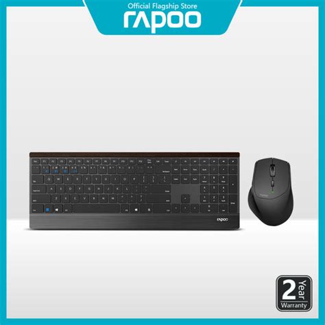 Rapoo 9500m Multi Mode Wireless Keyboard And Mouse Combo Supports Bluetooth 3 0 4 0 And 2 4 Ghz