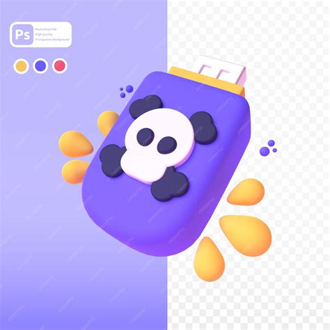 Premium Psd Bad Usb In 3d Render For Graphic Asset Web Presentation Or Other