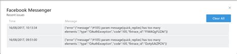 [fb messenger] showing error 105 param message quick replies has too many elements · issue