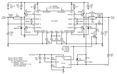 Design Note 78 Triple Output 33v 5v And 12v High Efficiency Notebook Power Supply Analog