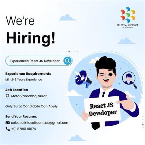 Hiring Reactjsdeveloper Suratjobs Frontenddeveloper Webdevelopment Reactjs Techcareers