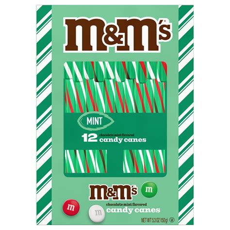 Mandms Mint Chocolate Candy Canes 12ct Gluten Free Hard Christmas