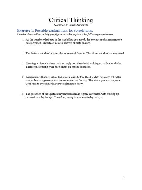 Worksheet Causal Arguments Edited S1 2023 Pdf Medical Specialties Causes Of Death