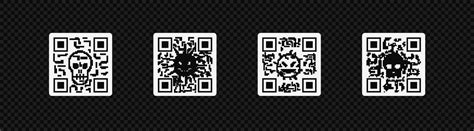 Hacker Qr Code Set Label Logo With Dangerous And Malicious Application 45706225 Vector Art At