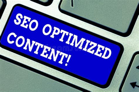 Handwriting Text Writing Seo Optimized Content Concept Meaning Making Website Pages Attractive