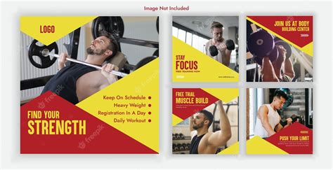 Premium Vector Gym Fitness Social Media Post Or Carousel Template