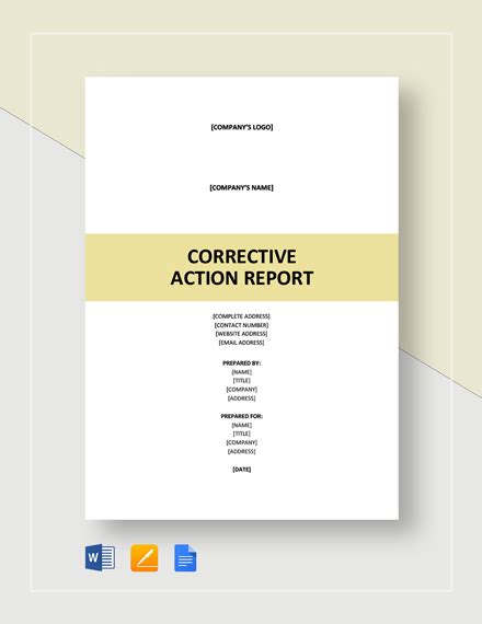 Corrective Action Report