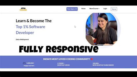 Apna College Website Clone Responsive Web Design Html Css Tutorial