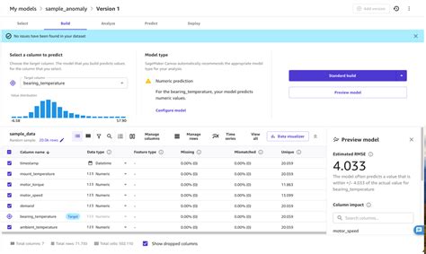 detect anomalies in manufacturing data using amazon sagemaker canvas