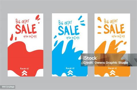 손으로 그린 판매 배너 템플릿동적 현대 유체 모바일 인스 타 그램 커버 배경에 사용할 수 있습니다 Advertising Week