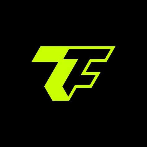 모던하고 미니멀한 이니셜 Tf 또는 Ft 모노그램 로고 프리미엄 벡터