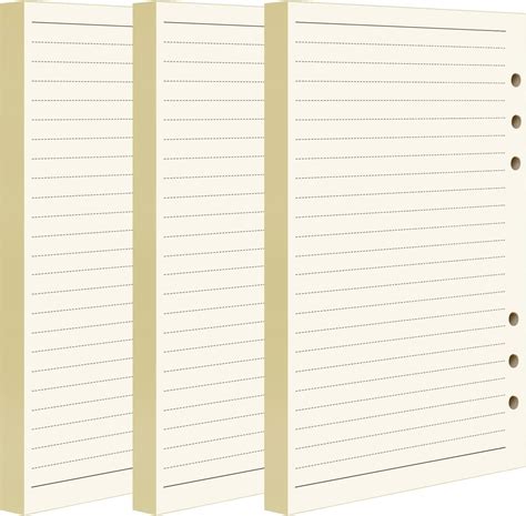 Paludo 3 Pack A5 Lined Refill Paper 135 Sheets270 Pages Cream Thick