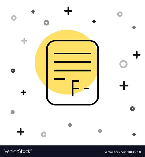 Black Line Exam Paper With Incorrect Answers Vector Image