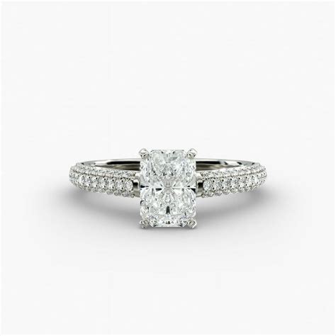 First Jewelry Radiant Cut 19 Ct Moissanite Bypass Ring For Womens