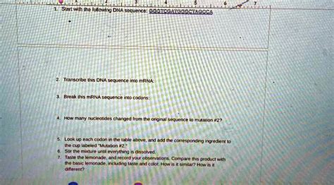 1 start with the following dna sequence ggotoratgooctagoca 2 transcribe this dna sequence