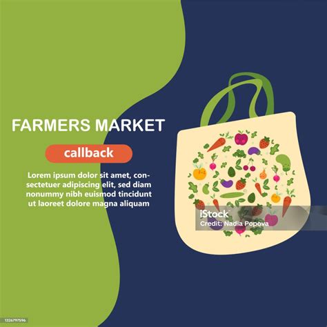 과일과 채소가 있는 Nfarmer 시장 포스터 신선한 채소와 천연 농장 유기농 무 또는 콜리플라워 와 브로콜리 양배추 호박