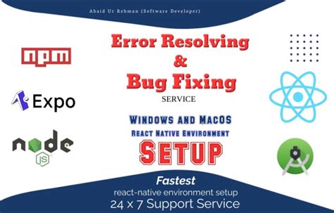 Setup React Native Environment And Resolve The Errors By