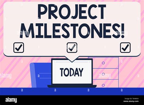 Conceptual Hand Writing Showing Project Milestones Concept Meaning
