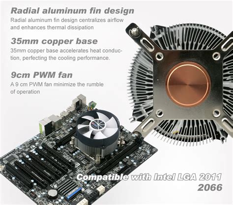 Intel Lga 2011 2066 空冷cpu散熱器 鋁鰭散熱片 35mm銅底座 Tdp 130w 台灣高品質intel