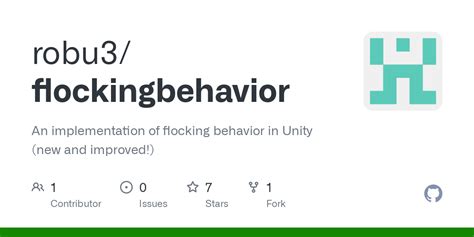 Github Robu3flockingbehavior An Implementation Of Flocking Behavior