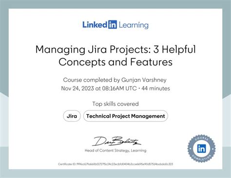 Gunjan Varshney On Linkedin Certificate Of Completion