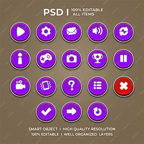 Premium Psd Set Of Game Ui Game Ui Set Game Ui Button Game Button
