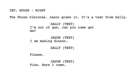 How To Write Text Messages In A Screenplay No Film School