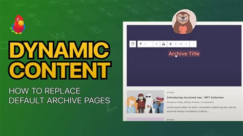 How To Replace Wordpress Archive Pages With Dynamic Content And Custom