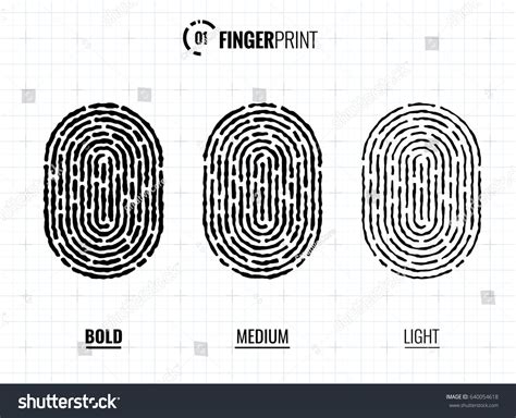 Vector Fingerprint Icons Set Isolated Scifi Stock Vector Royalty Free 640054618 Shutterstock