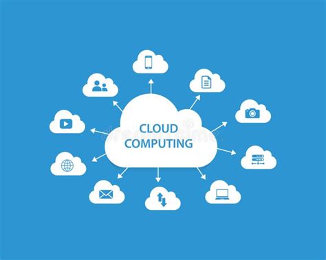 Cloud Computing Technology Concept Cloud Computing Concept Vector Stock Vector Illustration