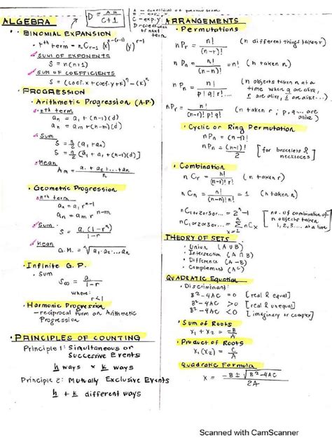 Math Formulas Pdf